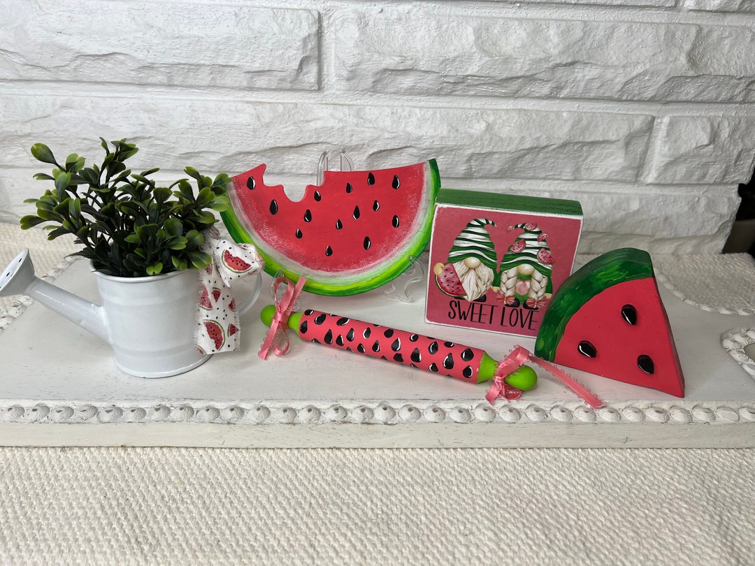 Watermelon Tray Decor for Summertime, Summertime Watermelon Decor ...