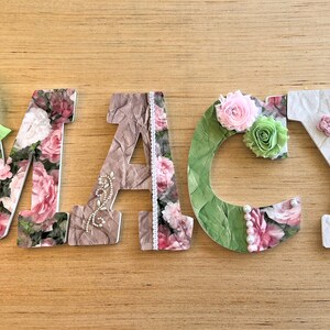 Custom Decoupage Name Wall Decor: Nursery & Kids Room Letters - Etsy