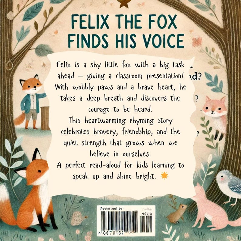 Felix the Fox Finds His Voice – Printable Children's Storybook (ages 5 ...