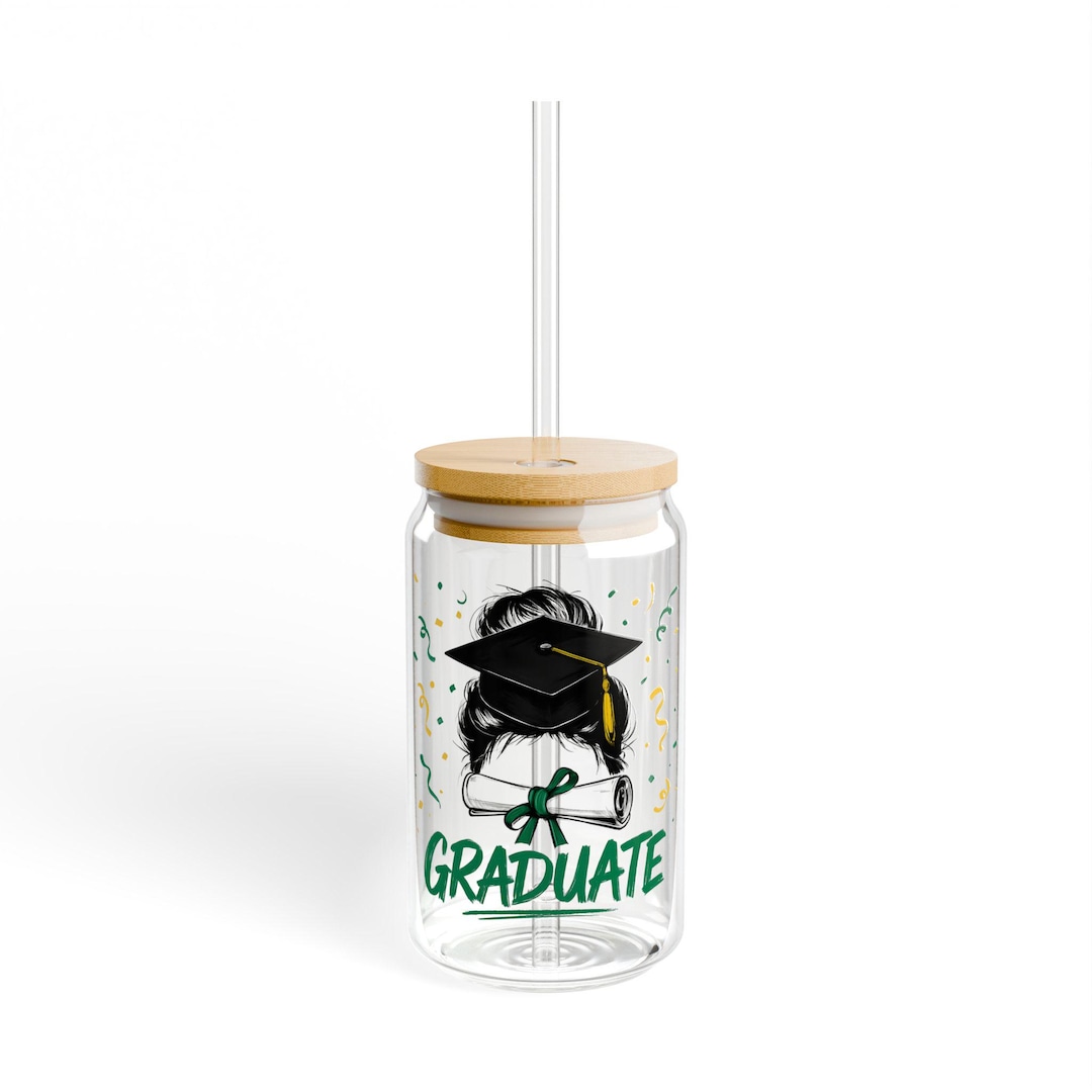 Graduation Sipper Glass, Celebratory Drinkware for Grads, Personalized ...