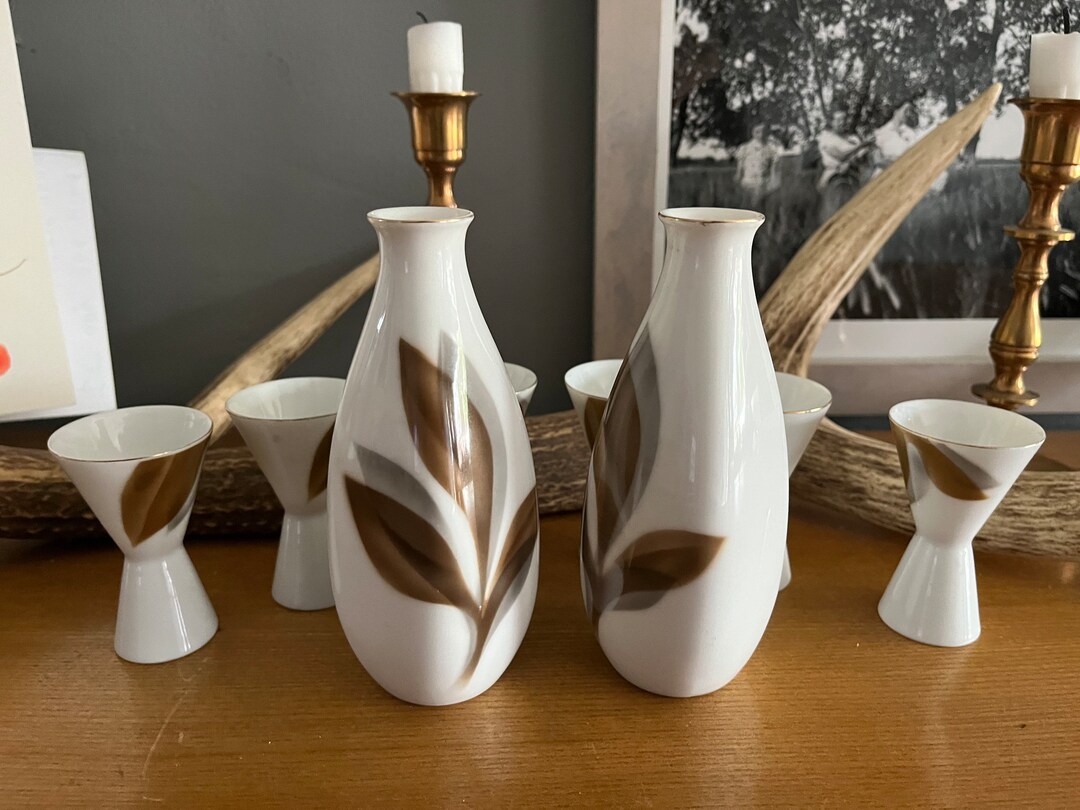 Vintage Fine Seyei China Sake Set - 8 Pieces - Etsy