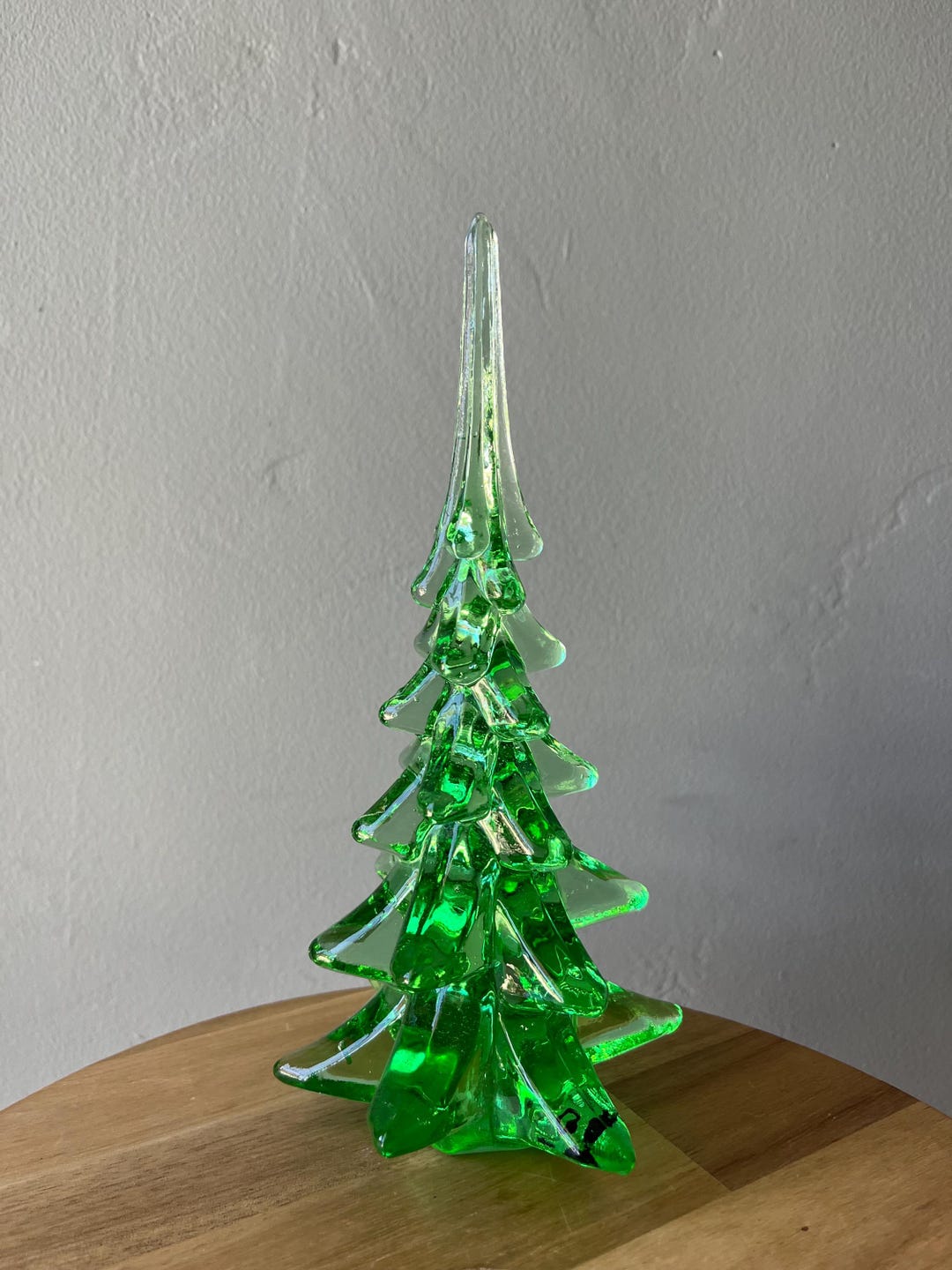 Vintage Green Glass Christmas Tree - Etsy