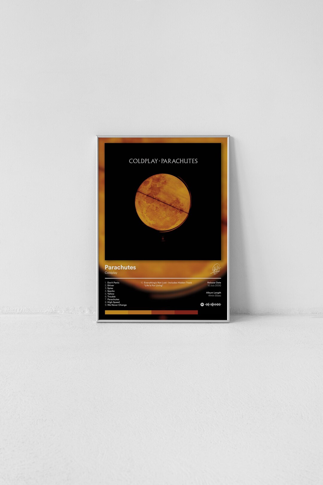 Coldplay - Parachutes - Digital Download Album Poster - Printable Wall ...