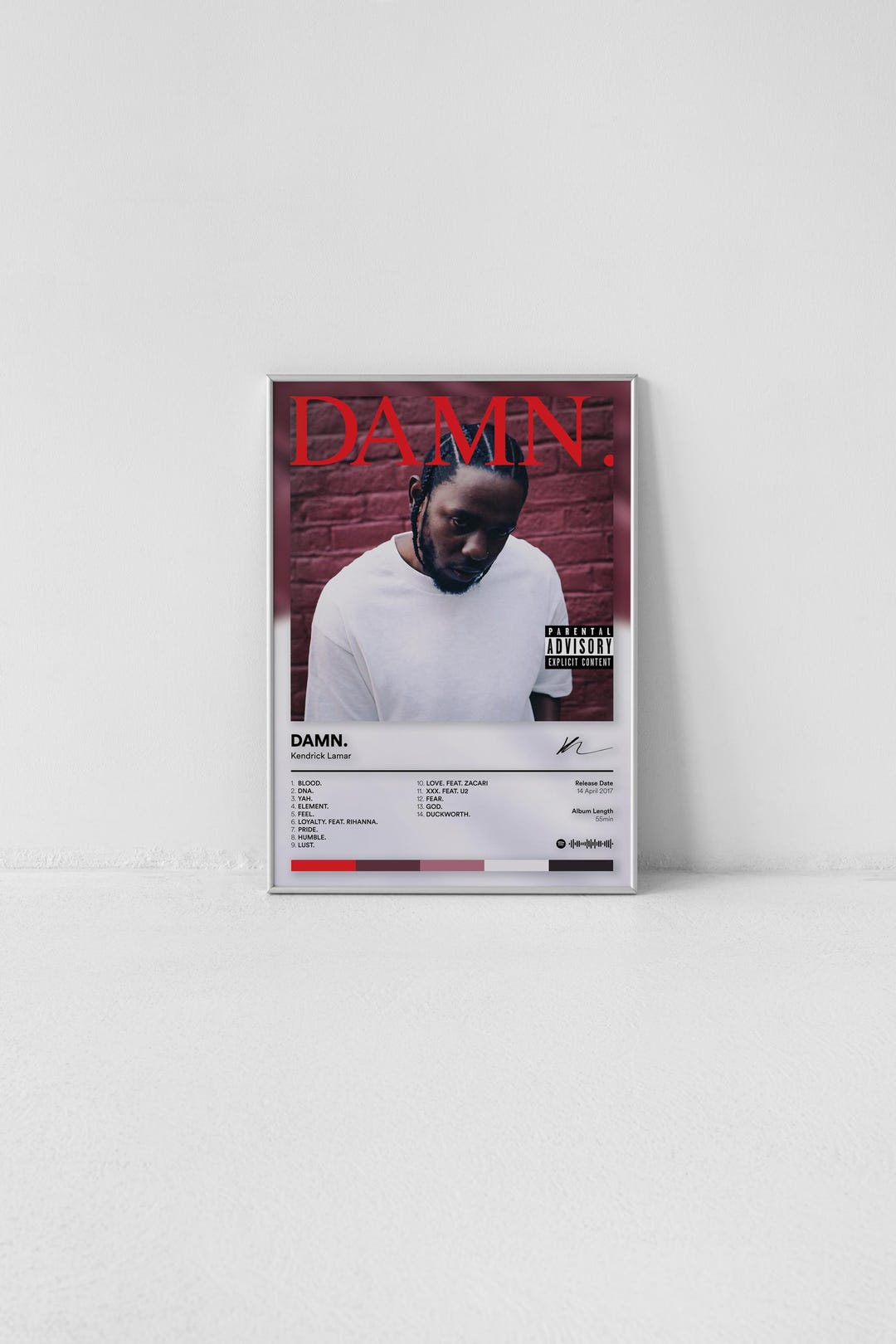 Kendrick Lamar - DAMN. - Digital Download Album Poster - Printable Wall ...