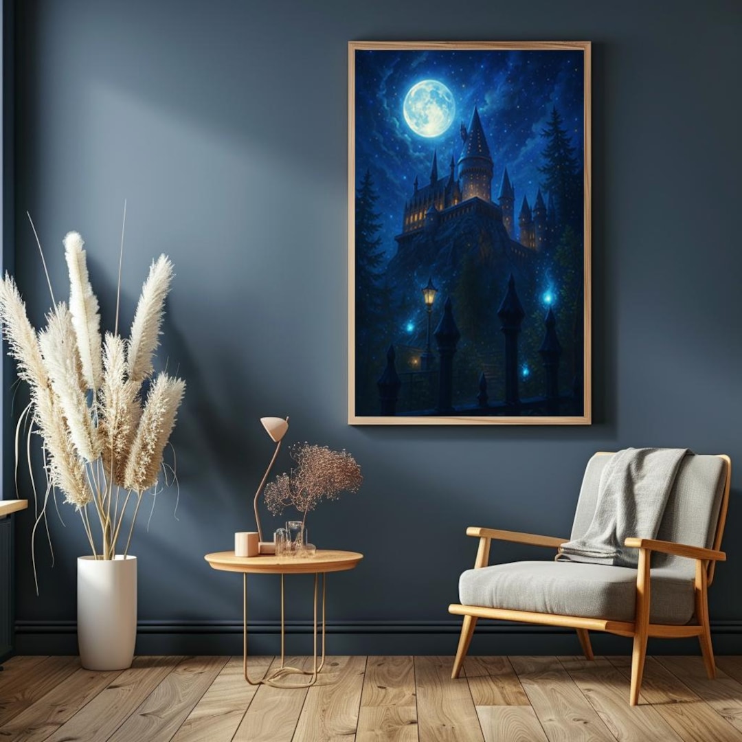 Hogwarts Magic Moon and Stars | Digital Wall Art | Universal Studios ...