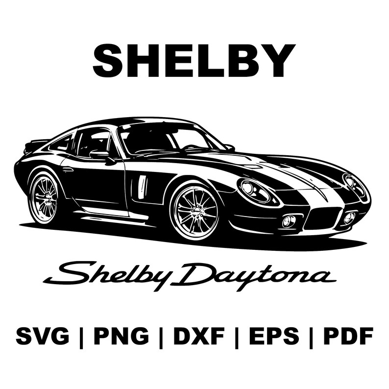 1965 Shelby Daytona Coupe Silhouette SVG | Classic Race Car Cut File - Etsy