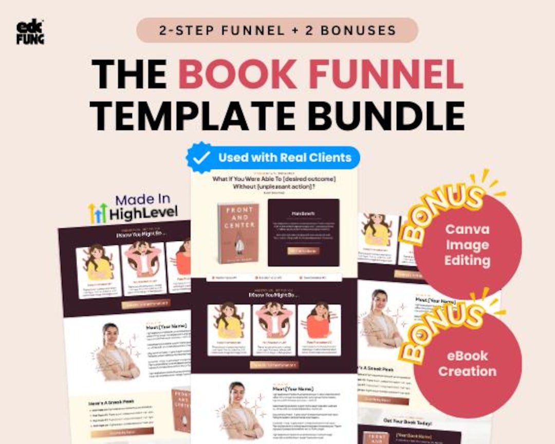 GHL Book Funnel Template Bundle for Coaches - Etsy