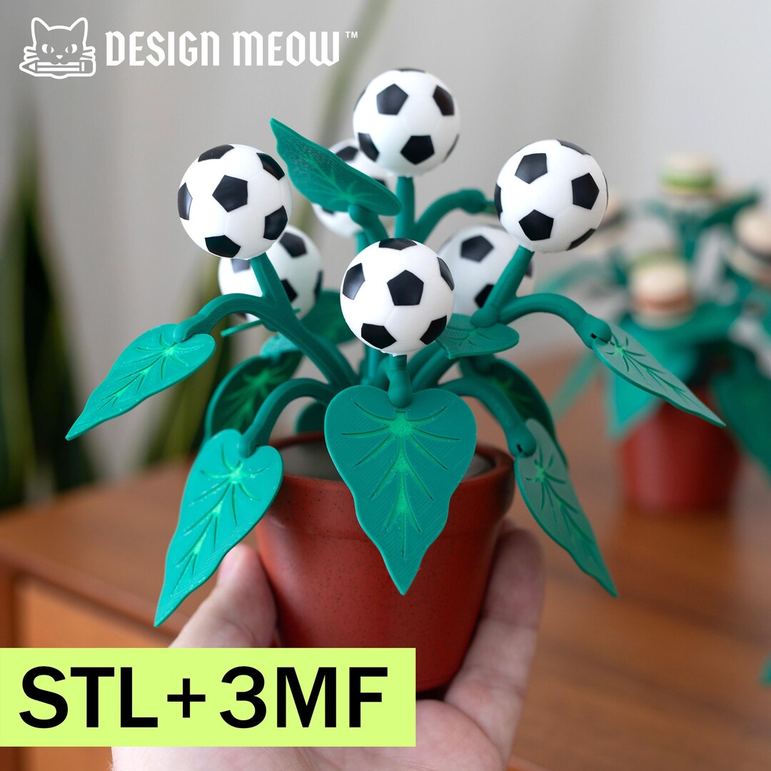 Soccer Plant 3D Print Digital Download File - STL - Etsy