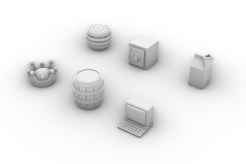 Board Game Pieces Pack 2 - 3D Print Digital Download File - STL - Etsy