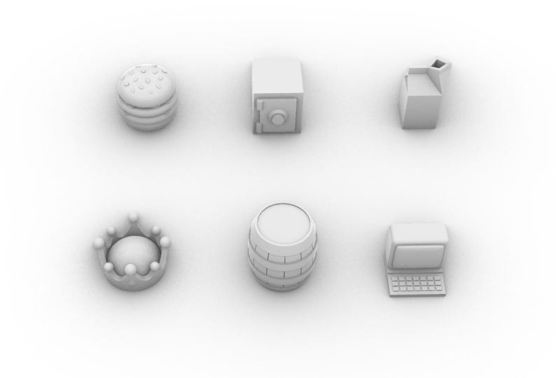 Board Game Pieces Pack 2 - 3D Print Digital Download File - STL - Etsy