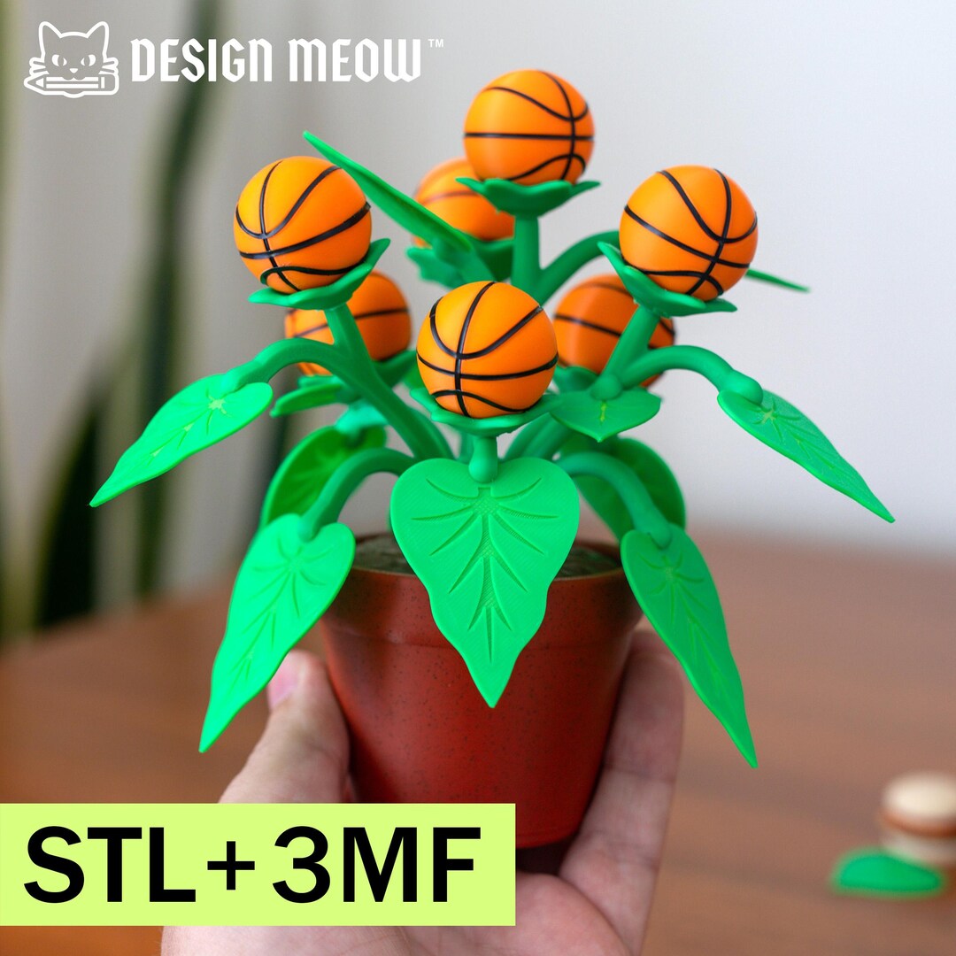 Basketball Plant 3D Print Digital Download File - STL - Etsy