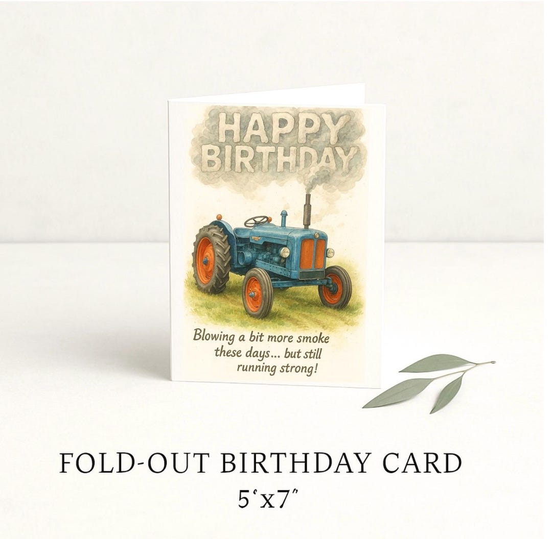 Funny Vintage Tractor Birthday Card: for Farmers & Tractor Lovers - Etsy