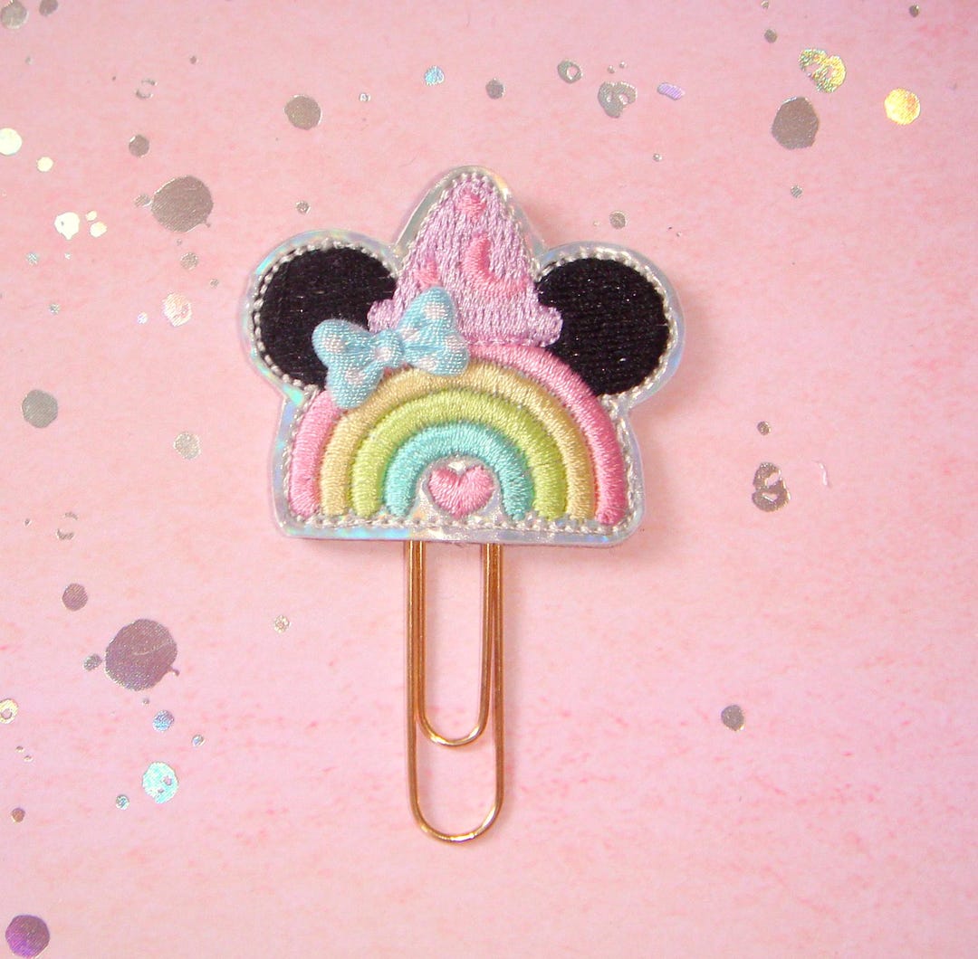 Pastel Mouse Hat Rainbow Planner Paperclip - Etsy