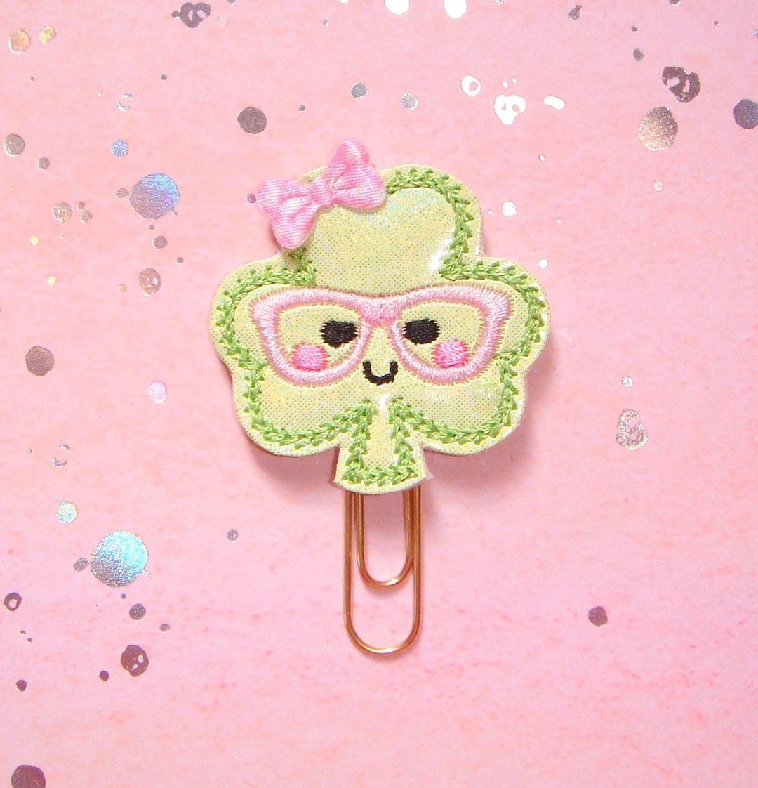 Glasses Clover Planner Paperclip - Etsy