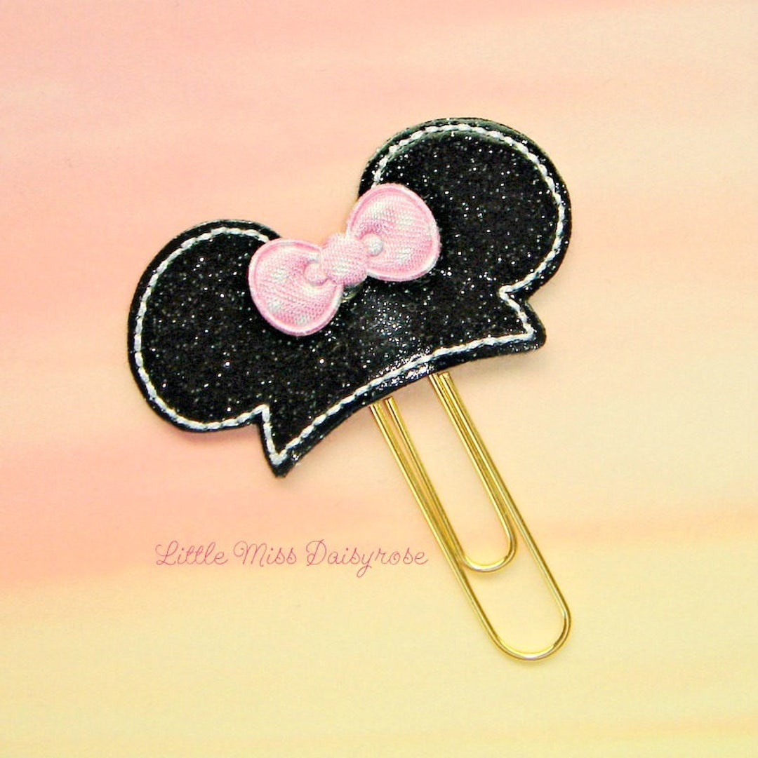 Mouse Ears Glitter Planner Clip Paperclip - Etsy