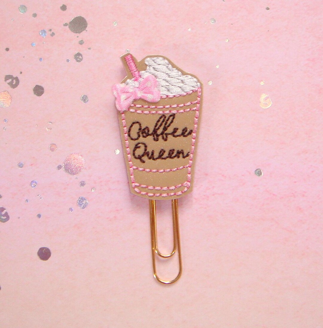 Coffee Queen Iced Coffee Bookmark Paperclip - Etsy