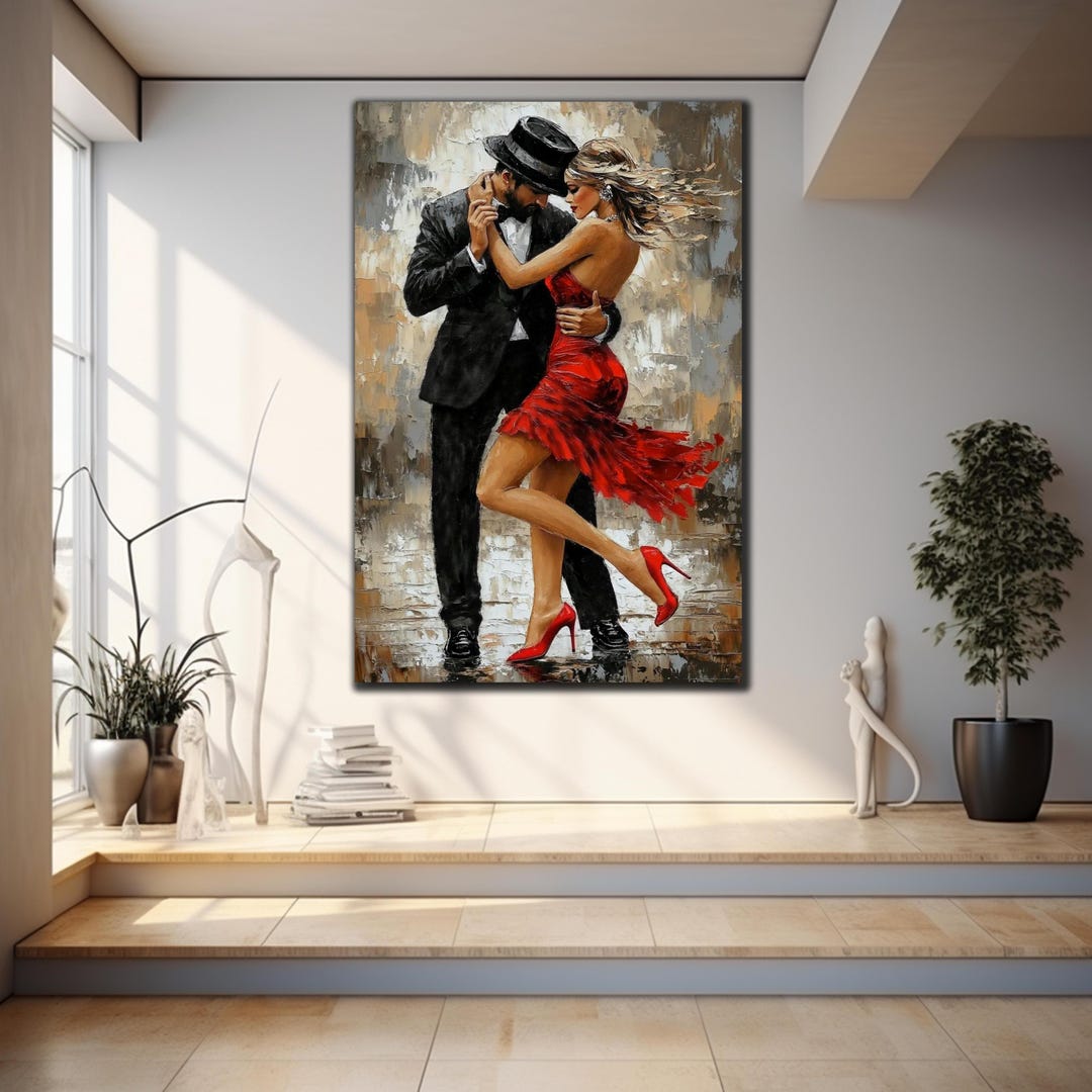 Romantic Dancing Couple Glass Art, Passionate Love Wall Decor - Etsy