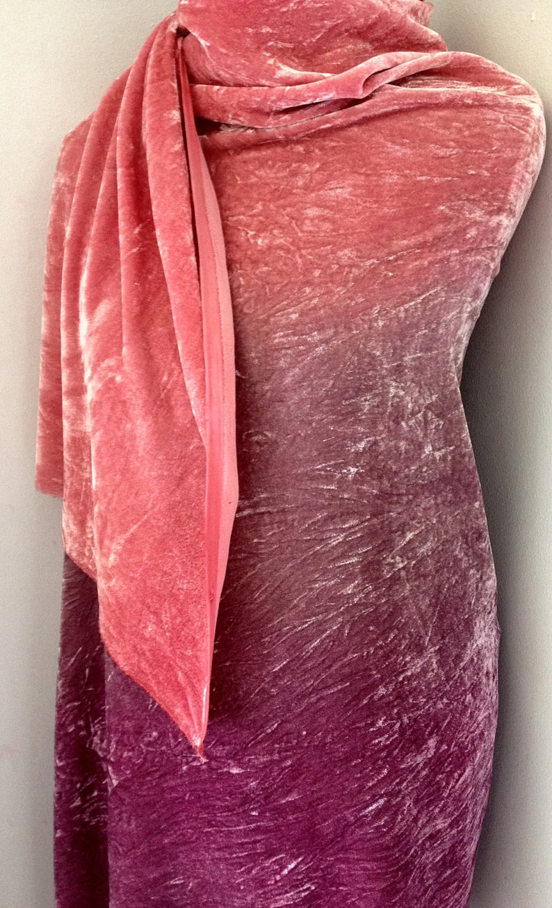Magenta Mauve Salmon Silk Velvet Yardage Fabric - Etsy