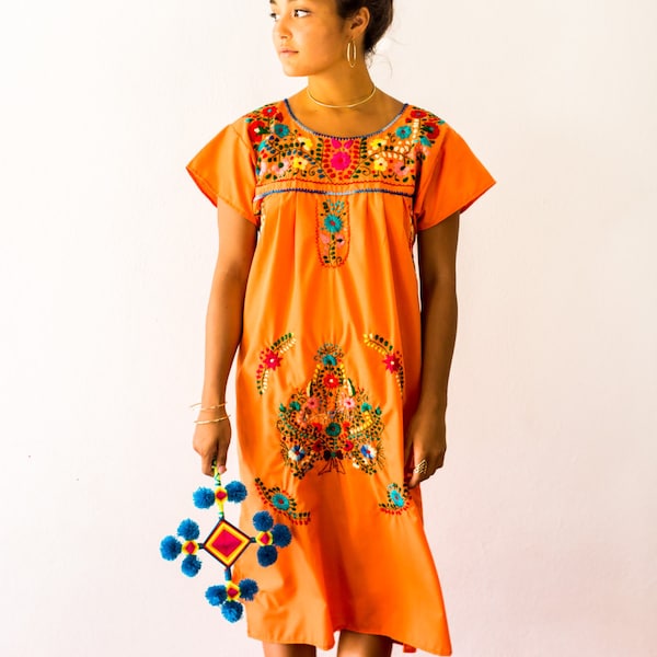 Mexican Embroidered Dress - Etsy