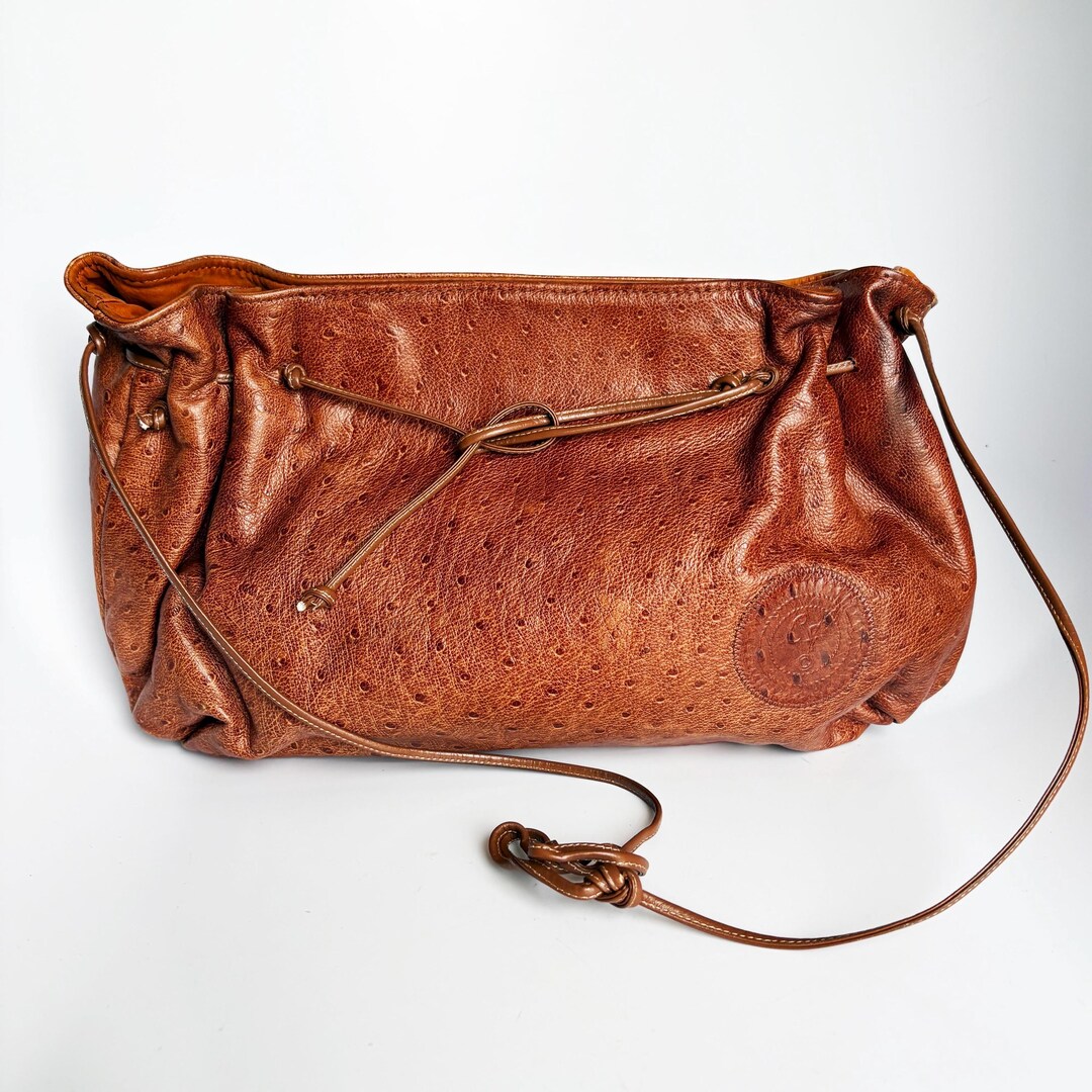Carlos Falchi Bag Ostrich Leather Vintage Rare Exotic Skin - Etsy