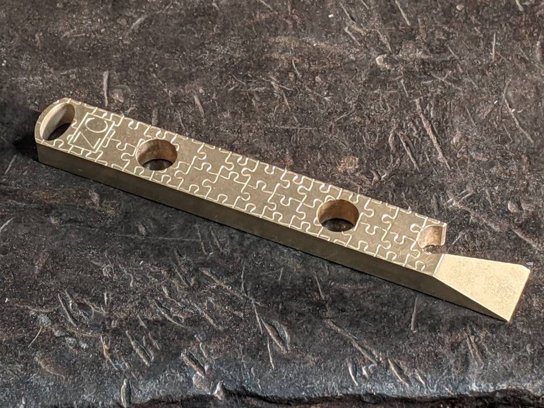 Brass Puzzle Pattern Pry Bar - Etsy