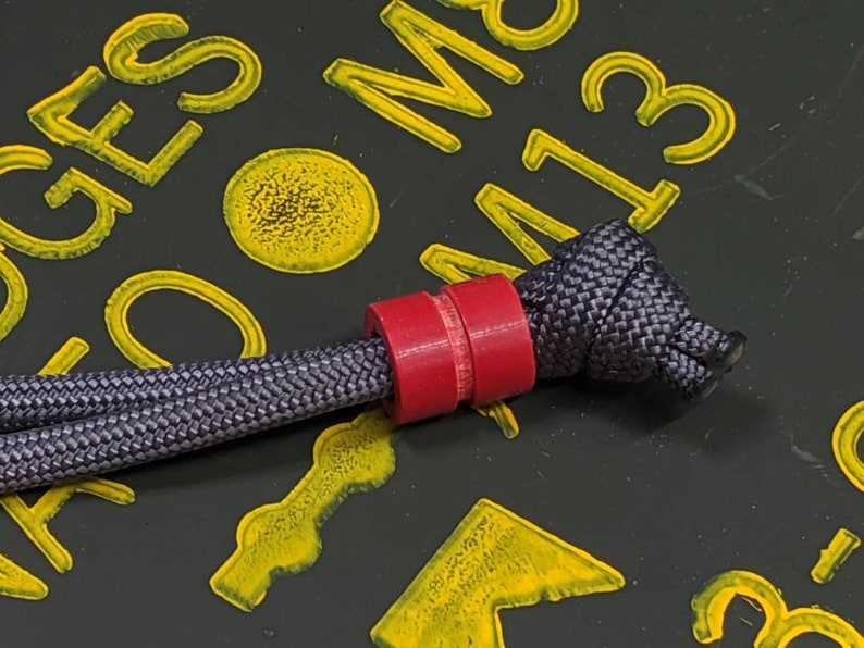 Medium Red G10 Lanyard Bead With One Groove and a Free - Etsy