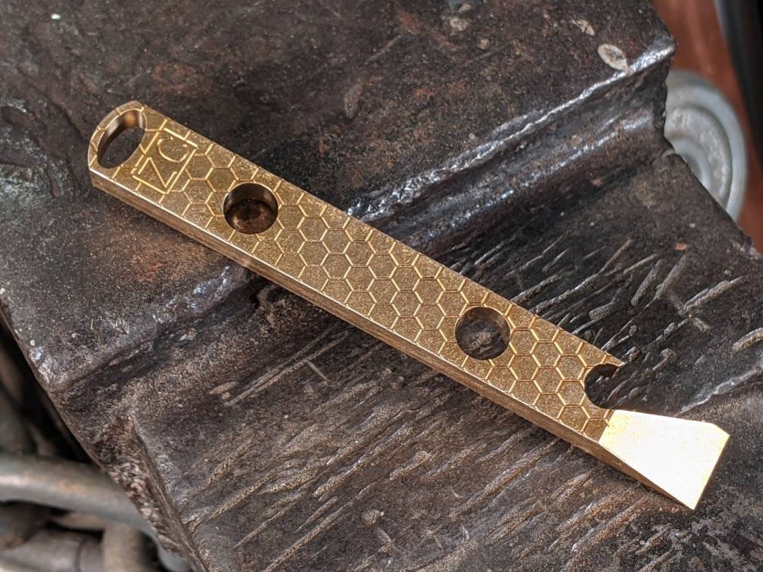 Brass Hex Pattern Pry Bar - Etsy