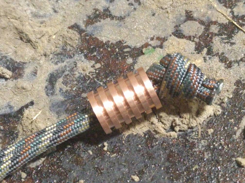 Large Copper Lanyard Bead With 5 Grooves and a Free Paracord Lanyard - Etsy