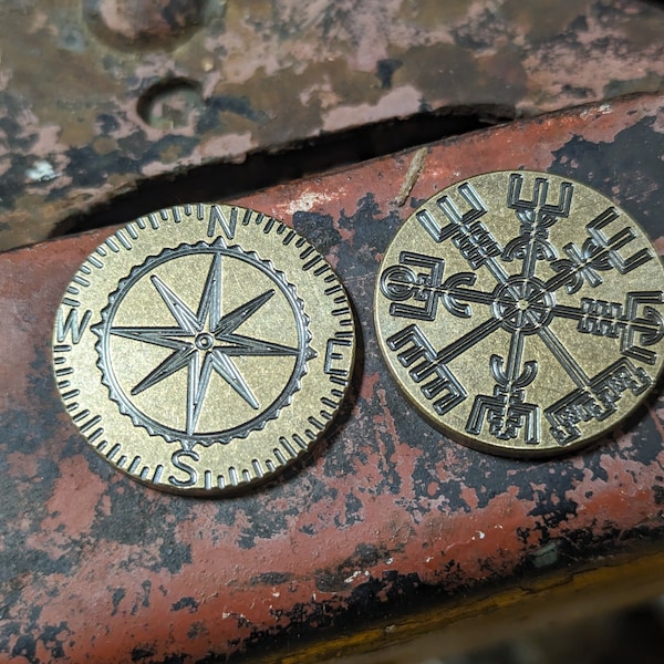 Compass Coin - Etsy