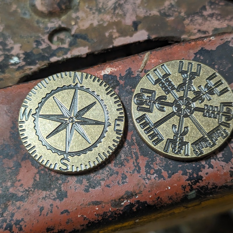 Compass Coin - Etsy