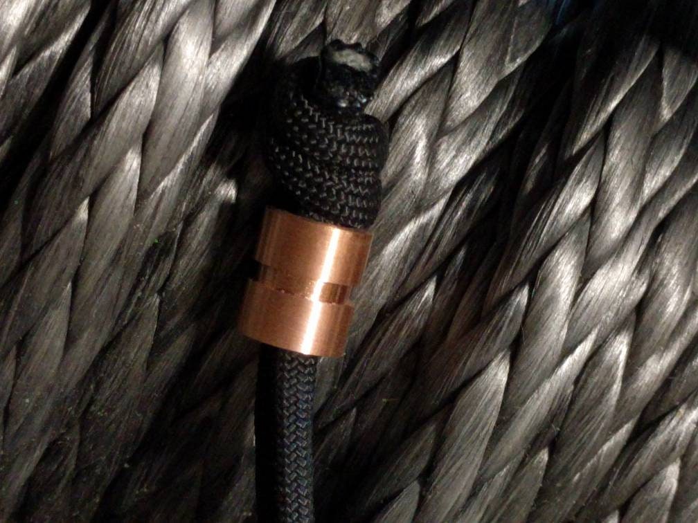 Medium Copper Lanyard Bead With One Groove and a Free Paracord | Etsy