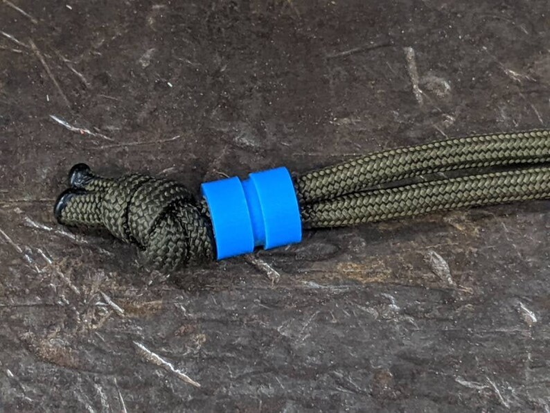 Medium Blue G10 Lanyard Bead With One Groove and a Free - Etsy