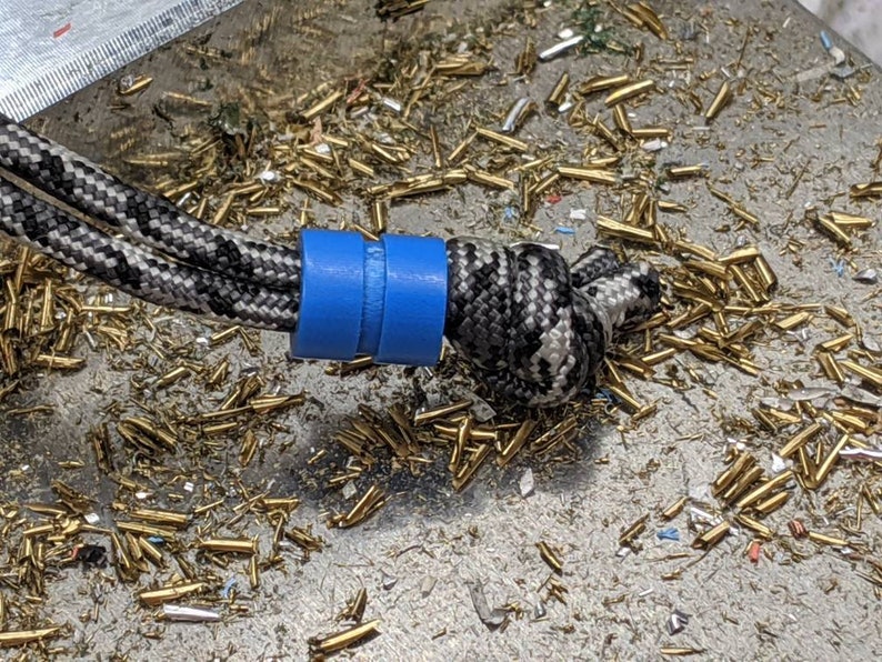 Medium Blue G10 Lanyard Bead With One Groove and a Free | Etsy