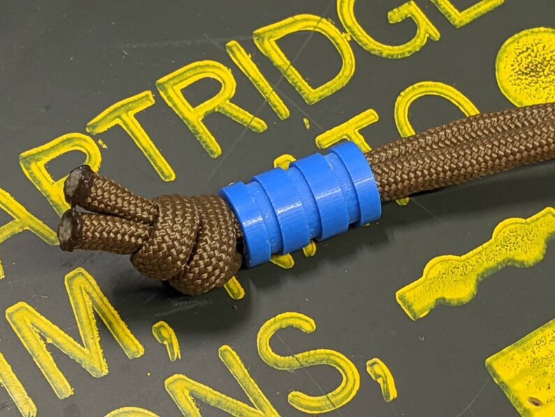 Medium Blue G10 Lanyard Bead With Three Grooves and a Free - Etsy