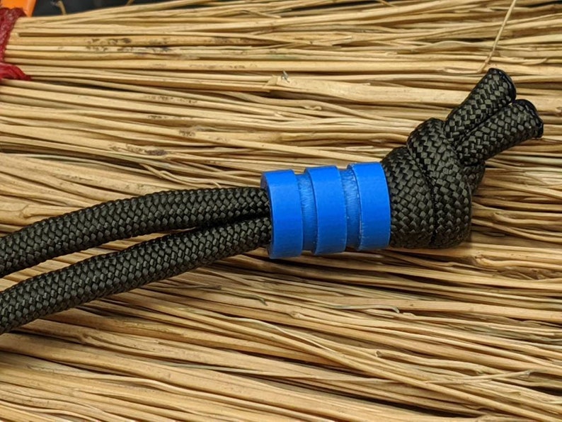 Medium Blue G10 Lanyard Bead With Two Grooves and a Free Paracord ...
