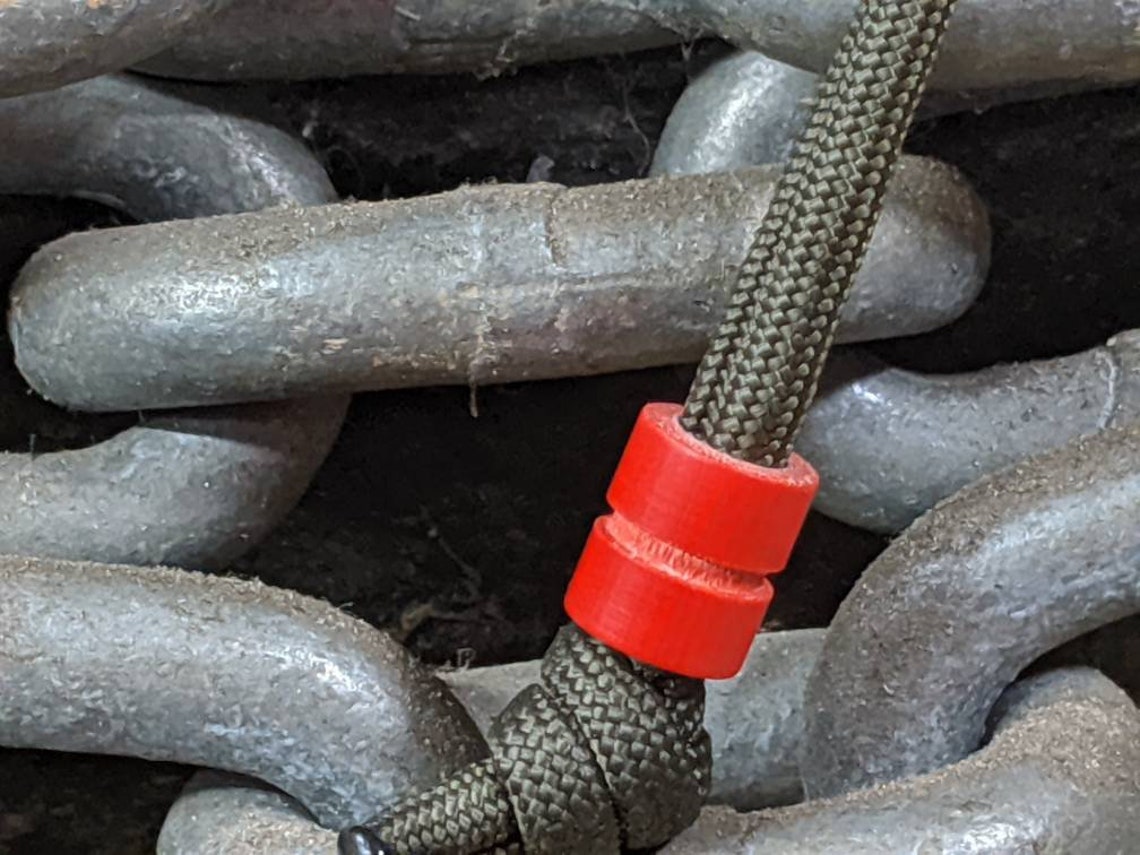 Medium Red G10 Lanyard Bead With One Groove and a Free | Etsy