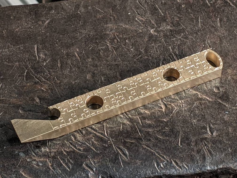 Brass Puzzle Pattern Pry Bar - Etsy