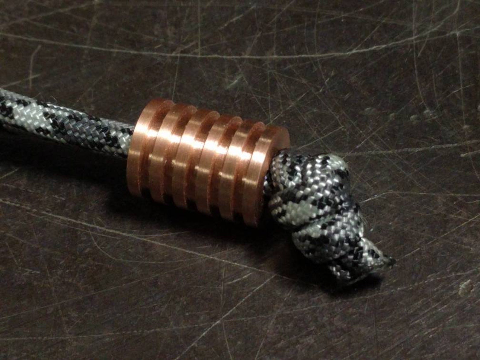 Large Copper Lanyard Bead With 5 Grooves and a Free Paracord Lanyard - Etsy