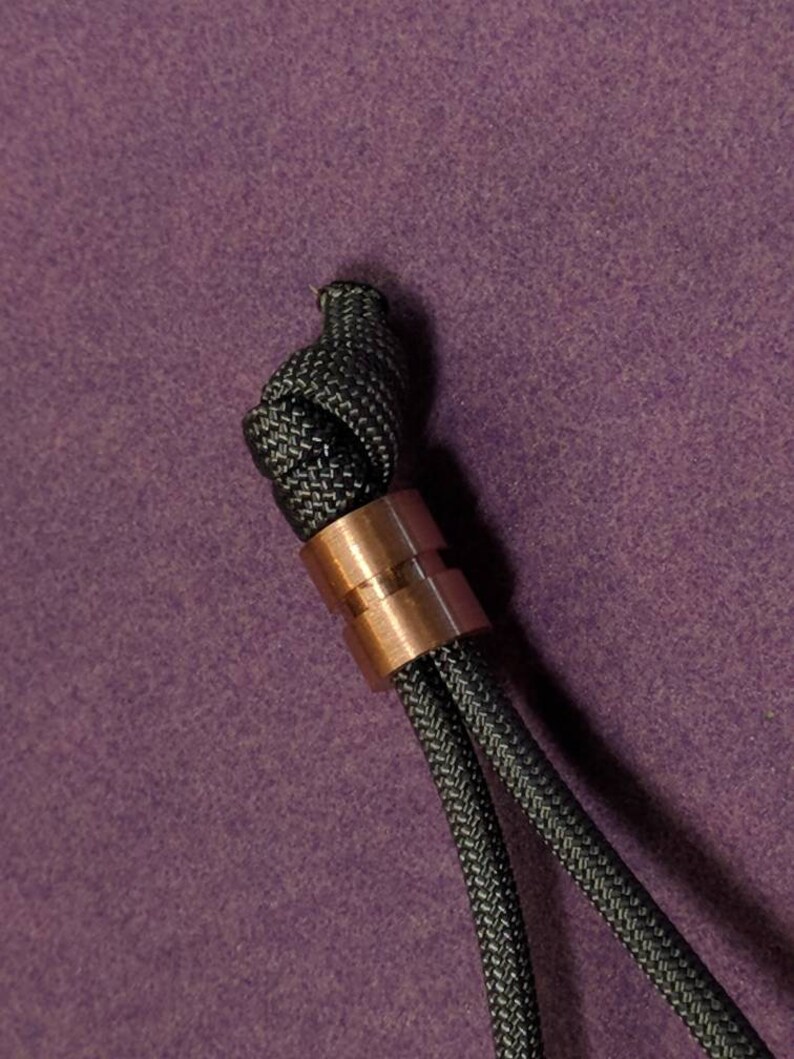 Medium Copper Lanyard Bead With One Groove and a Free Paracord | Etsy