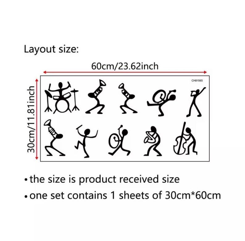 Creative Music Band Wall Sticker – Waterproof Artistic Vinyl Decal for ...