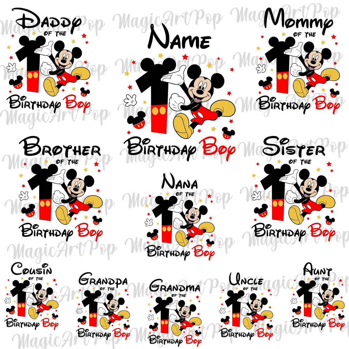 Family Birthday Boy Svg Png, Mouse My 1st Birthday Boy Svg, 1 Year Old ...