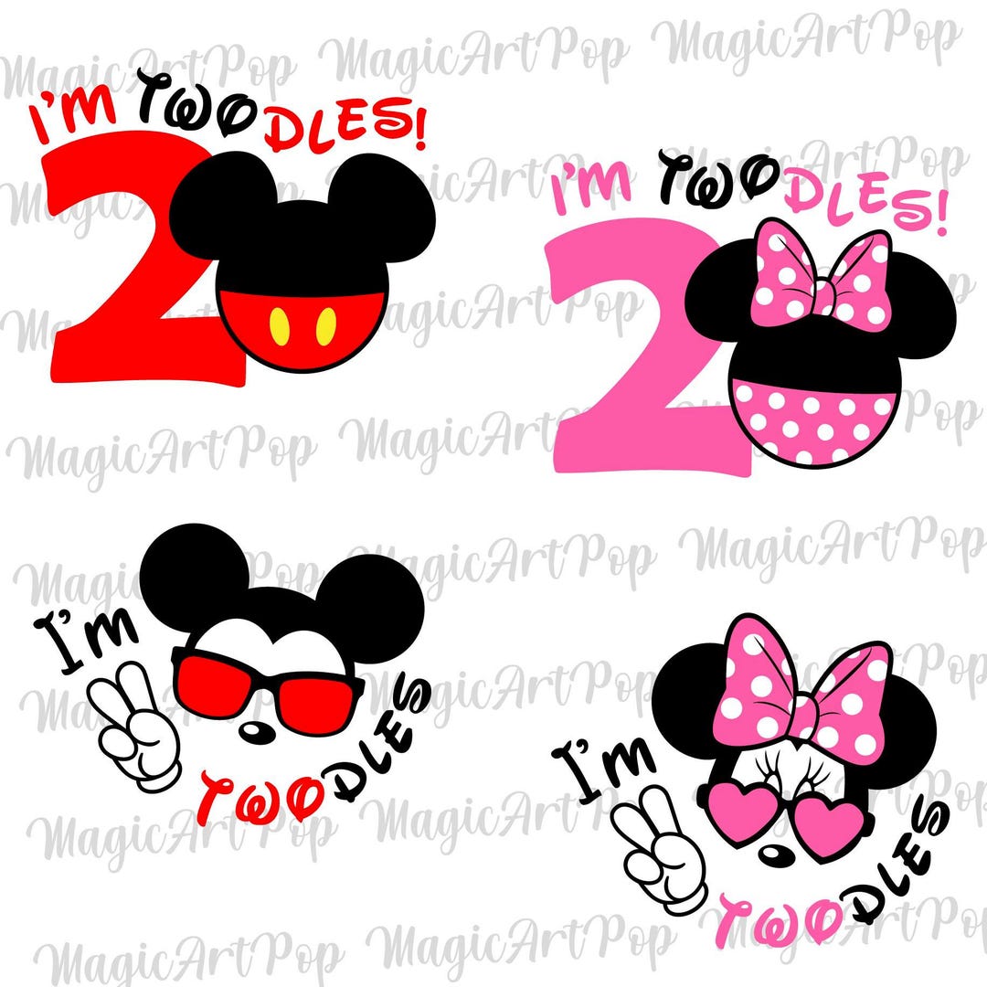 Im Twodles Mouse Boy Girl Svg Png, Mouse 2nd Birthday Svg, Oh Twodles ...
