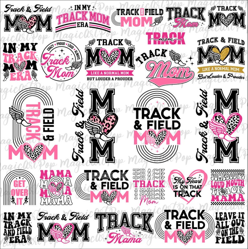 Track and Field Mom Svg Png Bundle, Loud and Proud Track Mom Svg, Track ...