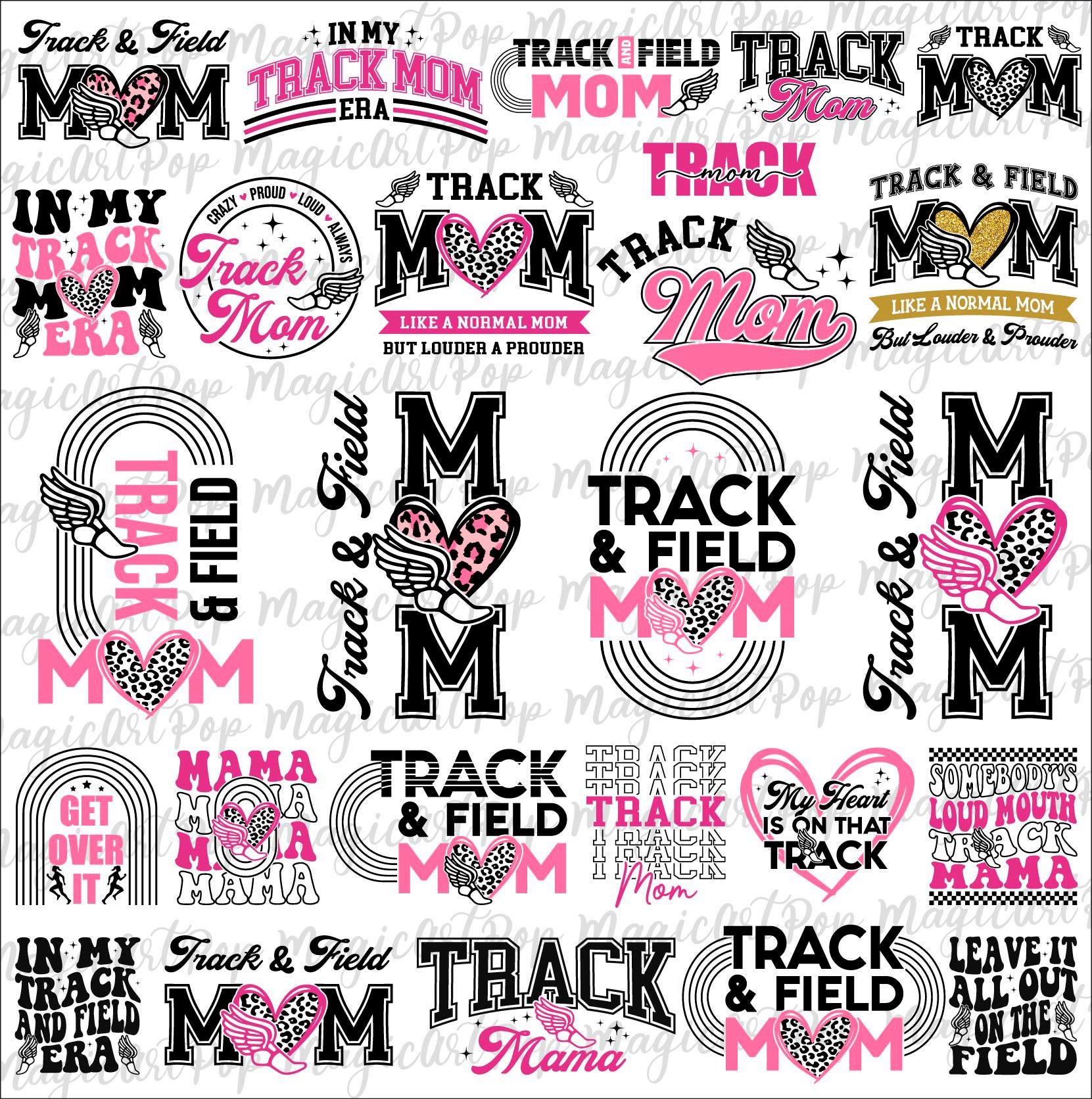 Track and Field Mom Svg Png Bundle, Loud and Proud Track Mom Svg, Track ...
