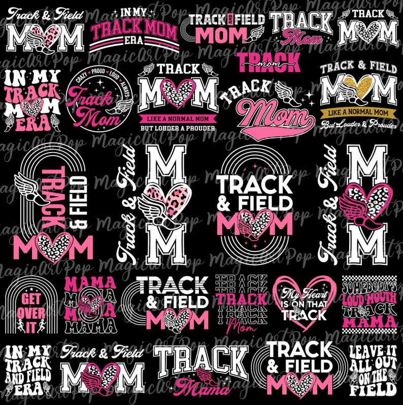 Track and Field Mom Svg Png Bundle, Loud and Proud Track Mom Svg, Track ...