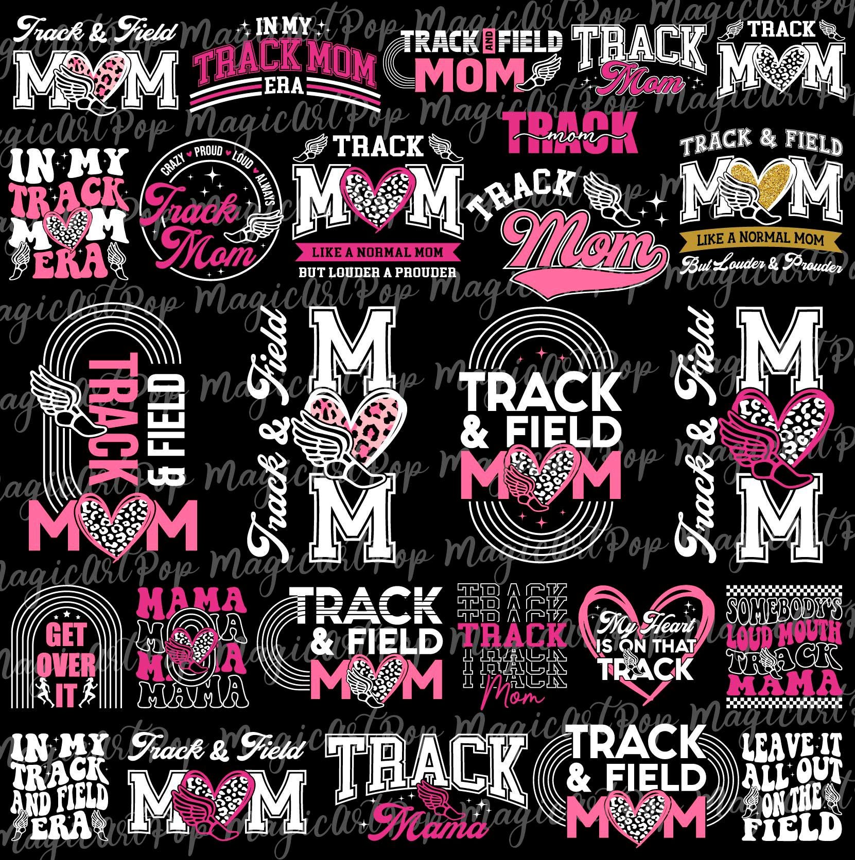 Track and Field Mom Svg Png Bundle, Loud and Proud Track Mom Svg, Track ...