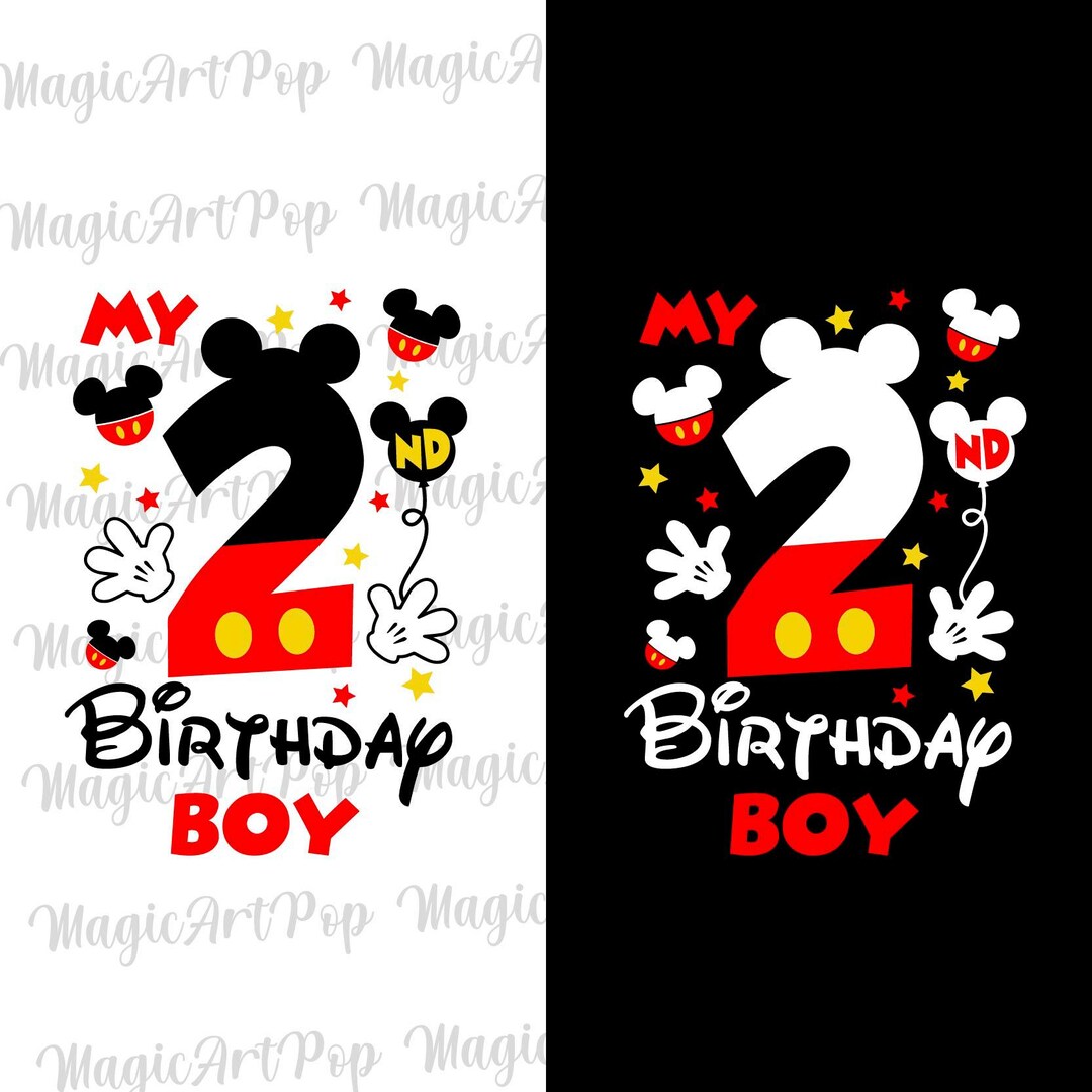 My Second Birthday Svg Png, Birthday Family Boy Svg, Mouse My 2nd ...