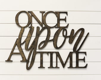 Once upon a time sign | Etsy