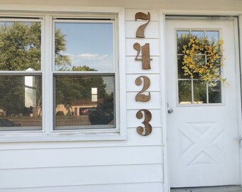 Wooden house numbers | Etsy