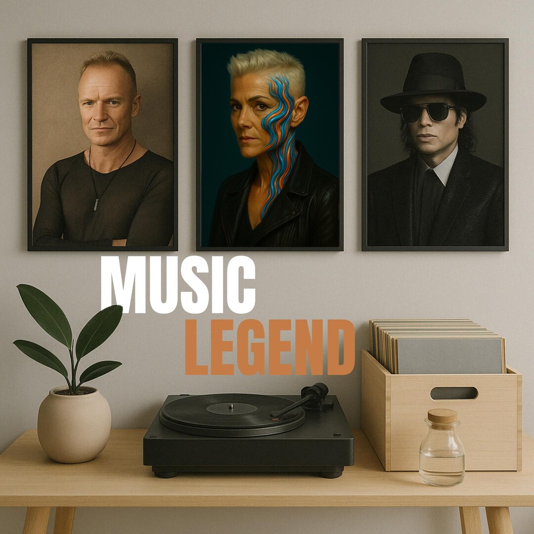 Realistic Posters of 80s and 90s Music Legends – Printable Retro Wall ...